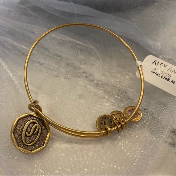 Alex and Ani | Jewelry | Alex And Ani Initial O Adjustable Bangle | Poshmark